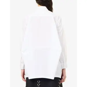 Comme Des Garçons Relaxed-fit Long-sleeve Cotton Blouse