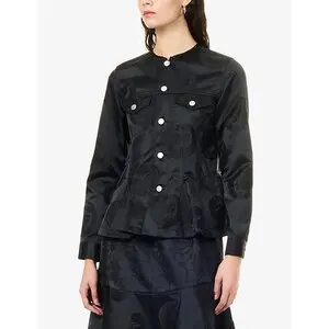 Comme Des Garçons Peplum Jacquard Woven Jacket