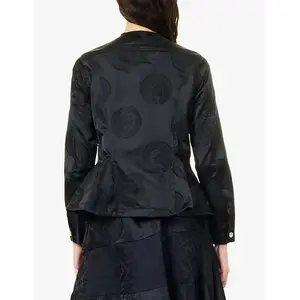 Comme Des Garçons Peplum Jacquard Woven Jacket