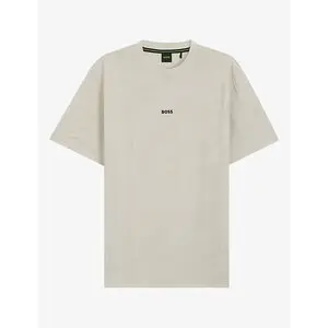 BOSS 3d-jacquard Pattern Logo Cotton-jersey T-shirt Xxxl