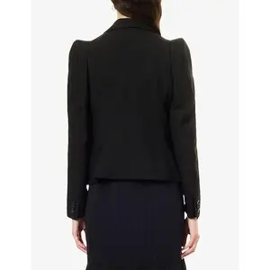 Noir Kei Ninomiya Oversized-bow Notch-lapel Wool Jacket