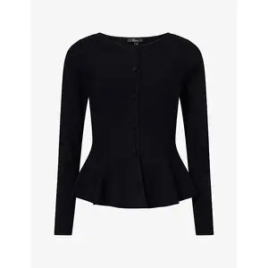 Rails Diane Peplum Knitted Cardigan - Black