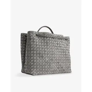 Bottega Veneta Andiamo Large Leather Cross-body Bag - Obsidian Grey-bv
