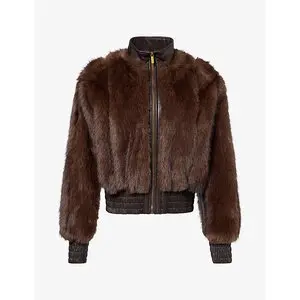 Zimmermann Valiant Funnel-neck Faux-fur Jacket