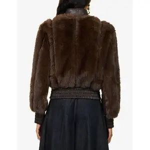 Zimmermann Valiant Funnel-neck Faux-fur Jacket