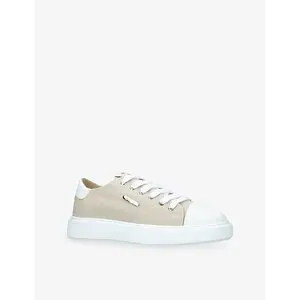 BELIER Canvas Lace-up Trainers - Cream Comb