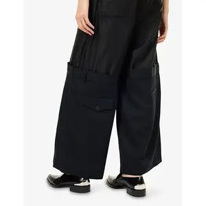 Noir Kei Ninomiya Double-layer Wool Trousers