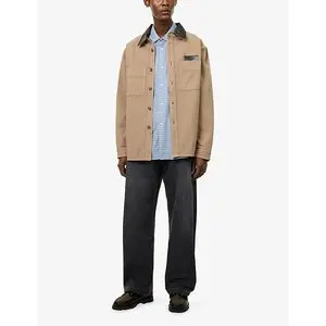 PALMES Serve Check-print Cotton And Cashmere-blend Shirt