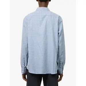 PALMES Serve Check-print Cotton And Cashmere-blend Shirt