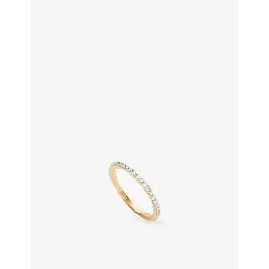 MISSOMA Slim Eternity 9ct Yellow And 0.26ct Diamond Ring - Gold