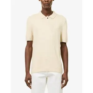 NOBL Short-sleeve Ribbed Knit Polo Shirt