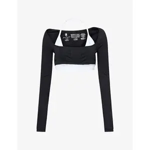 Free People Good Karma Ultra Crop Top - Black