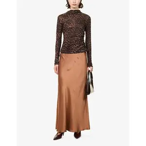Rails Romina Draped Satin Maxi Skirt
