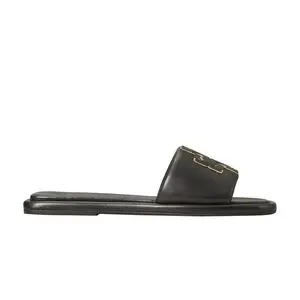 Tory Burch Wmns Double T Sport Slide 'perfect Gold - Black