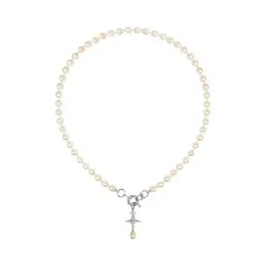 VIVIENNE WESTWOOD Aleksa Necklace /silver - White