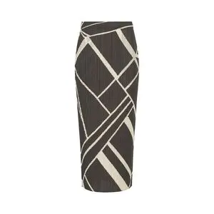 Issey Miyake Fold Line Skirt 'charcoal - Grey