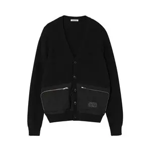 Undercover Zip Pocket Knit Cardigan - Black
