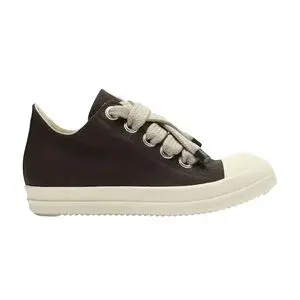 Rick Owens Jumbo Lace Low 'dark Dust Milk - Black