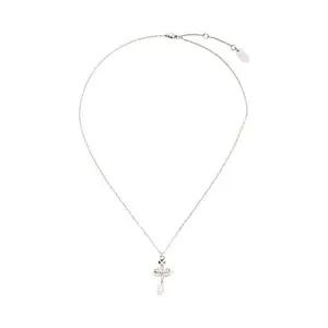 VIVIENNE WESTWOOD Aleksa Pendant 'pearl/crystal - White