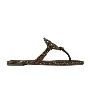 Tory Burch Wmns Miller Knotted Crystal Sandal 'cocoa - Tan