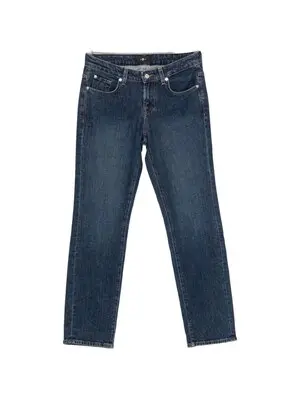 7 For All Mankind Low Cigarette Denim Jeans - Blue