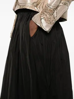 SUSANNE BOMMER Taffetas Long Skirt - Black