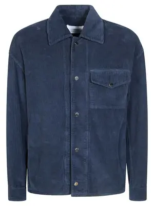 PAOLO PECORA Velvet Shirt - Blu