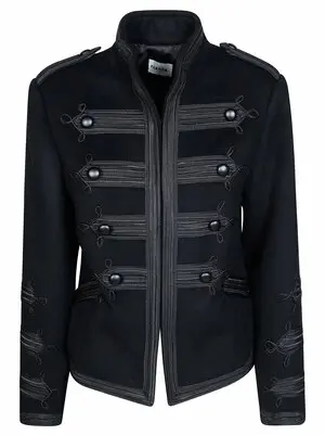 PAROSH Double-breasted Double Jacket - Nero