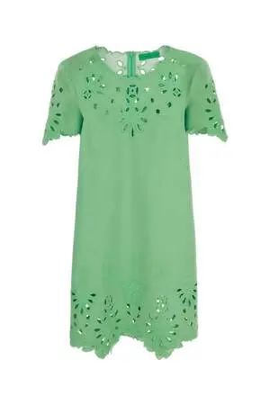 Ermanno Scervino Viscose-blend Midi Dress With Fluid Draping