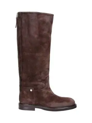 POEVE Knee-high Suede Boots - Brown