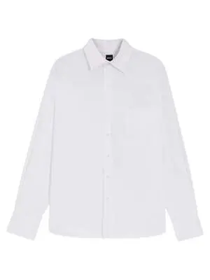 BOSS BLACK Long Sleeve Button-up Shirt With Chest Pocket And Embroidered Logo