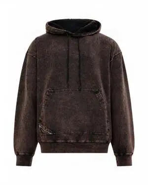 DIESEL® Washed Cotton Pullover Hoodie