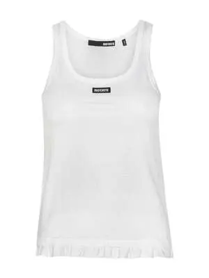ROTATE BY BIRGER CHRISTENSEN Organic Cotton Ruffle Hem Tank Top