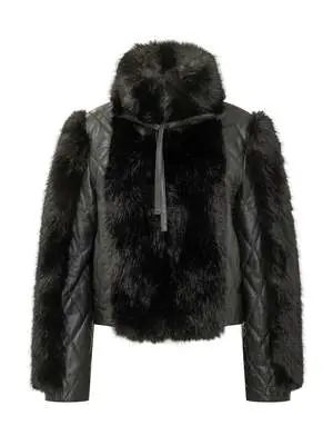 ROTATE BY BIRGER CHRISTENSEN Faux Fur Mini Jacket