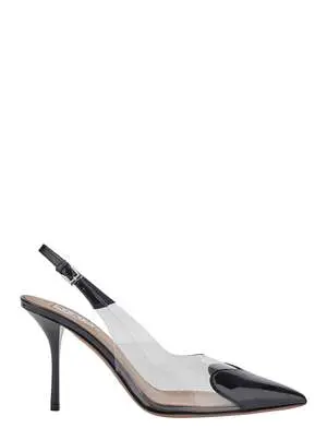 Alaïa Leather And Transparent Slingback Pumps