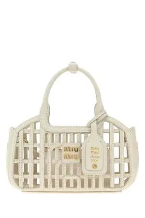 Miu Miu Mini Chalk Leather Handbag