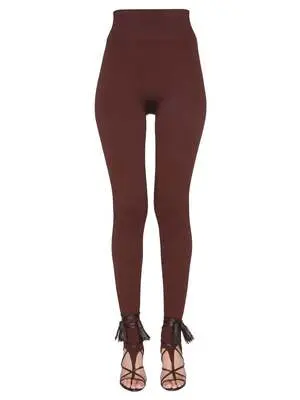 ANDREĀDAMO Cut-out Detail Elastic Waist Leggings - Nude