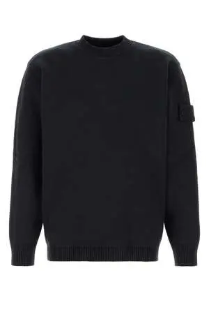 Stone Island Stretch Cotton Crew Neck Sweater - Blue