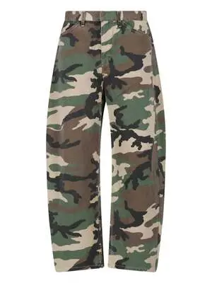 NILI LOTAN Camouflage Wide-leg Trousers