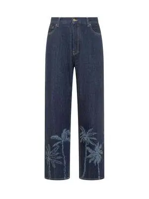 Alanui Mini Jungle Toile Denim Jeans