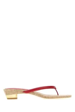 Cult Gaia Sierra Leather Thong Flat Sandals