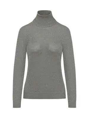 Ralph Lauren Knit Pullover Sweater - Black/silver Metallic