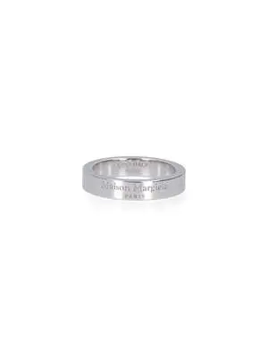 MAISON MARGIELA Sterling Logo Band Ring - Silver