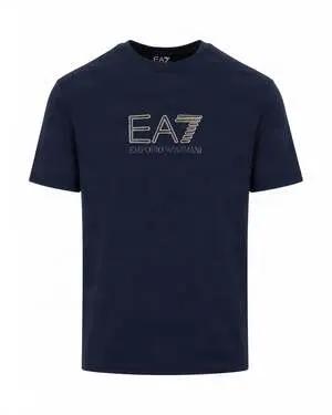 EA7 Graphic Logo T-shirt - Armani Blue