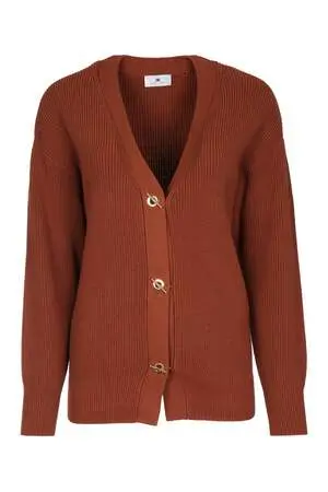Elisabetta Franchi Tricot Knit Sweater - Sigaro