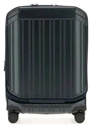 PIQUADRO Cabin Trolley Suitcase With Front Compartment And 4 Wheels - Bluo