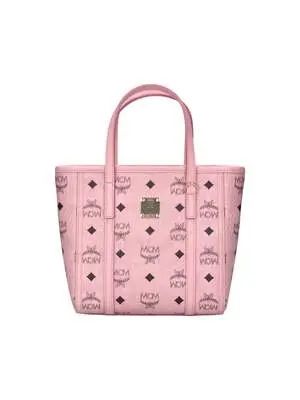 Mcm Logo-print Tote Bag - Pink