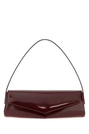 JIL SANDER Kante Shoulder Handbag In 100% Calf Leather With Handle, 34 Cm X 13 Cm X 4 Cm - Burgundy