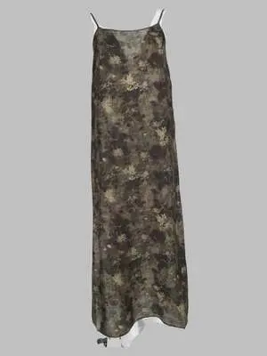 UMA WANG UMA WANG Viscose-Cupro Maxi Dress Green