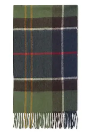 Barbour Checkered Scarf With Fringes - Multicolor